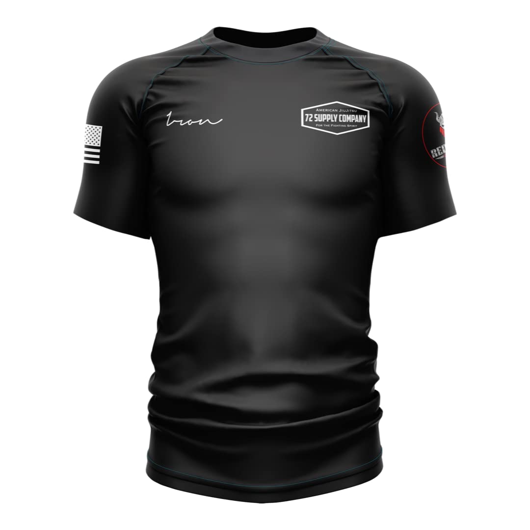 Iron Jiu Jitsu Collaboration Rash Guard (as1, Alpha, l, Regular, Regular) Black
