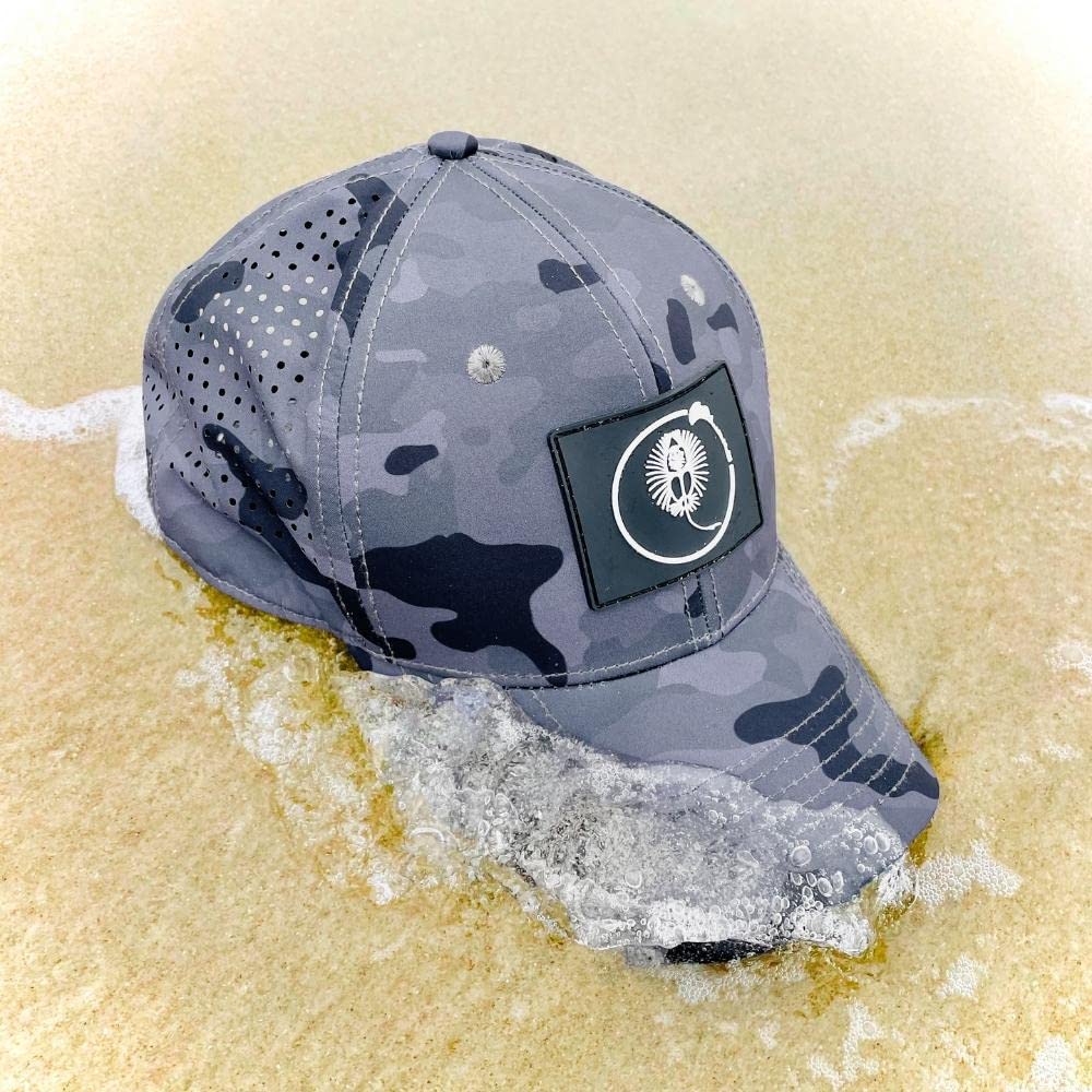 Kings of Sting - Weatherproof Premium Epic Day Surf Cap - Black Camo - Trucker Style Baseball Hat Made for The Water