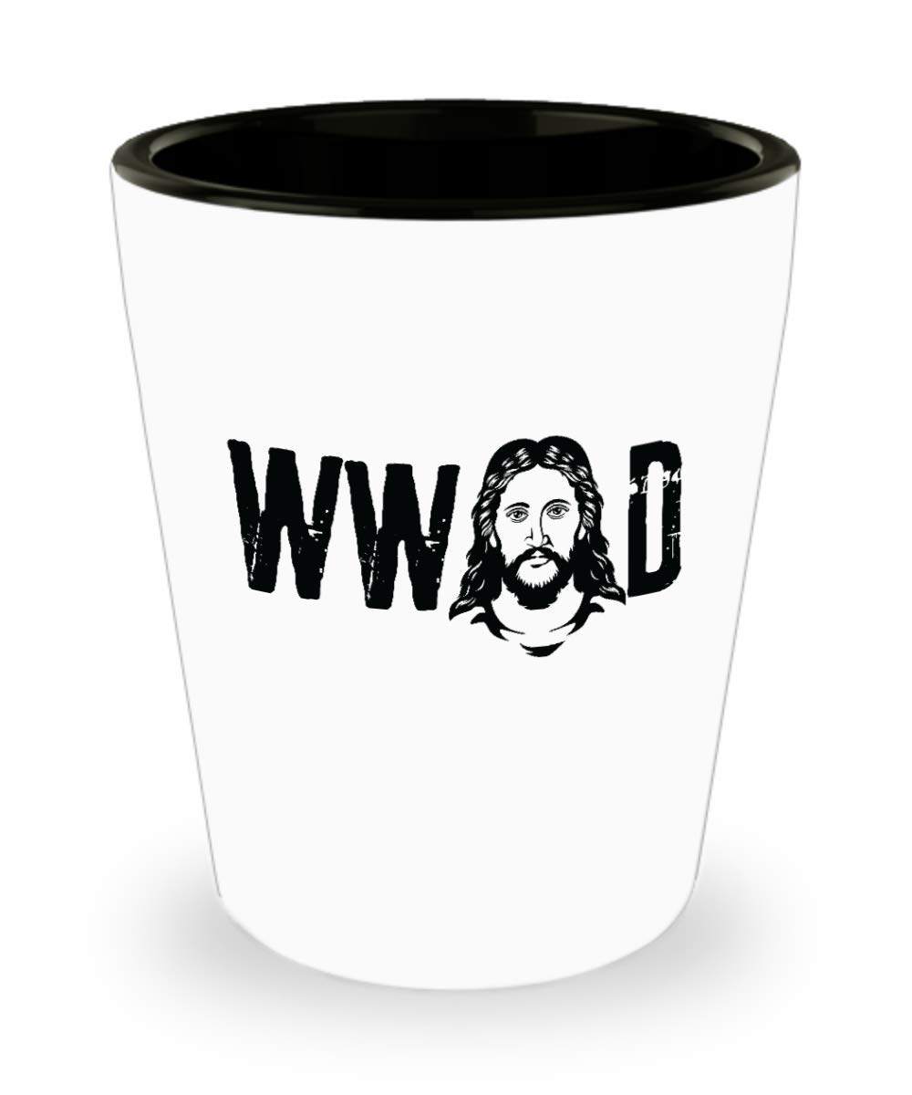 Jesus Christ Shot Glass WWJD What Would Jesus Do Christian Gift