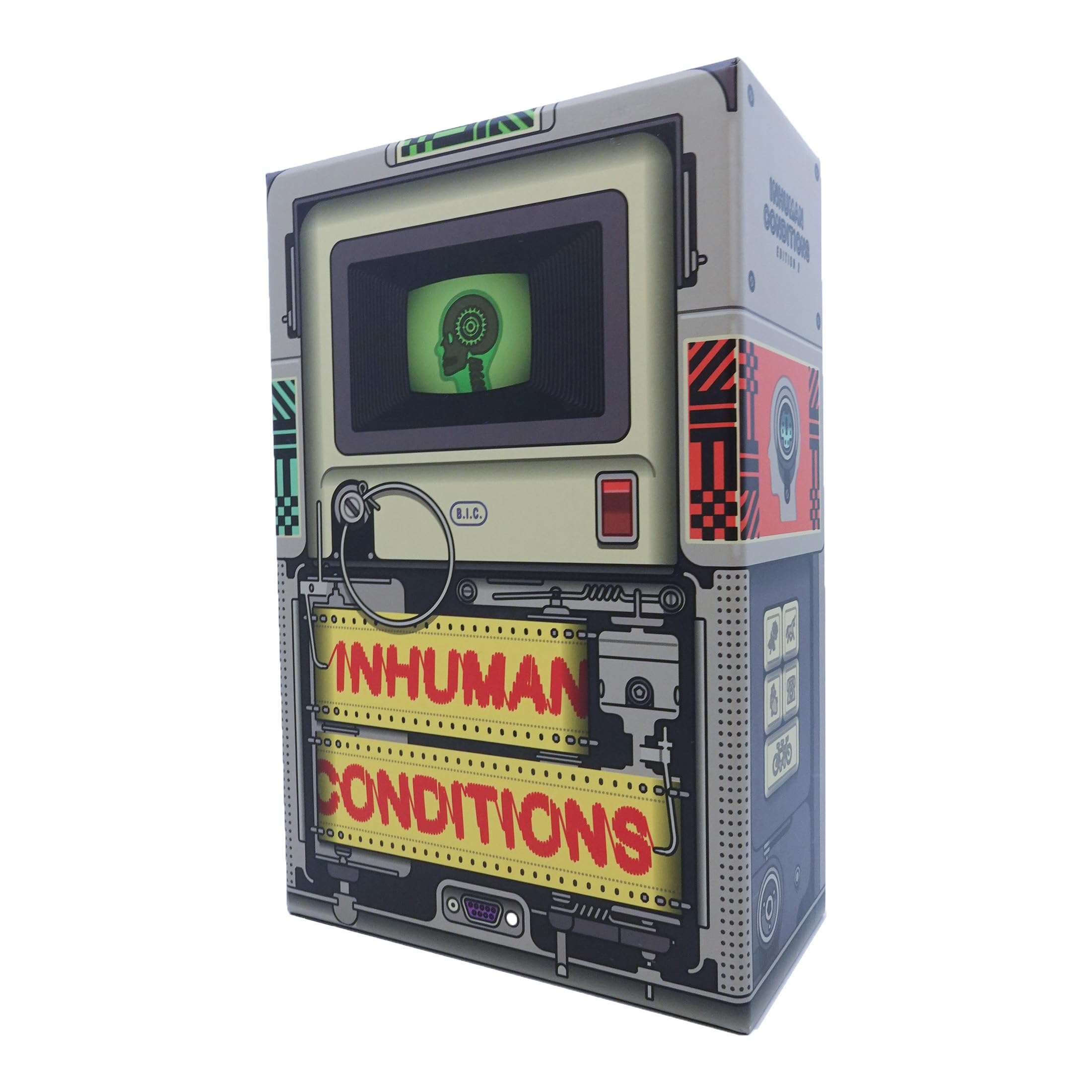 Inhuman Conditions: A Game of Cops and Robots, Fast-Paced Interrogation Game, 2 to 22 Player Game, Over 50 Unique Robot Personalities, For Ages 14 and up