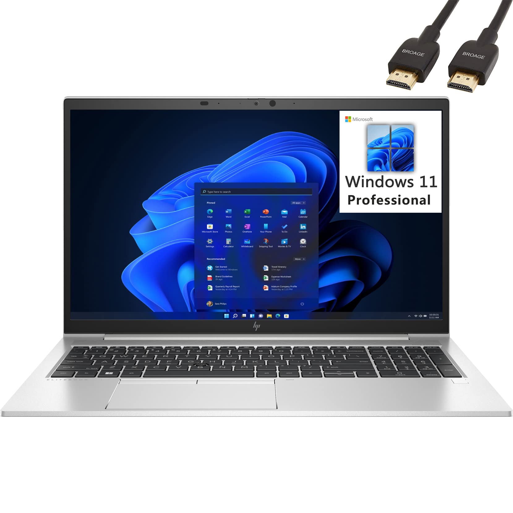 HP EliteBook 850 G8 15.6" FHD Business Laptop Computer, Intel Quad-Core i7-1165G7, 32GB DDR4 RAM, 1TB PCIe SSD, WiFi 6, BT 5.1, Backlit Keyboard, Fingerprint Reader, Windows 11 Pro