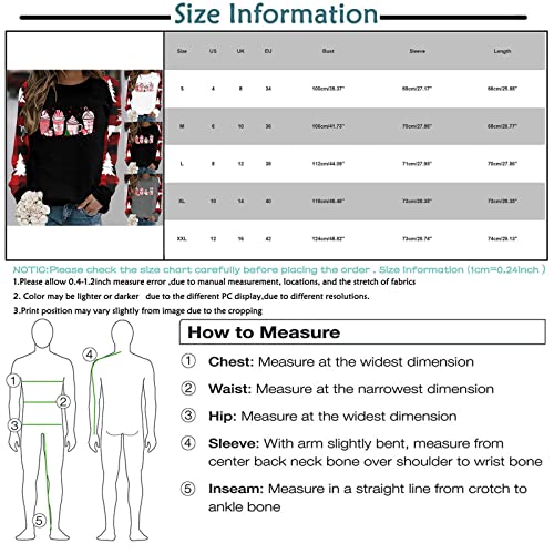 Lmzaren Women's Trendy Long Sleeve Pullovers Crew Neck Tunics Reindeer Sweaters Xmas Streetwears Buffalo Tops Comfy Shirts