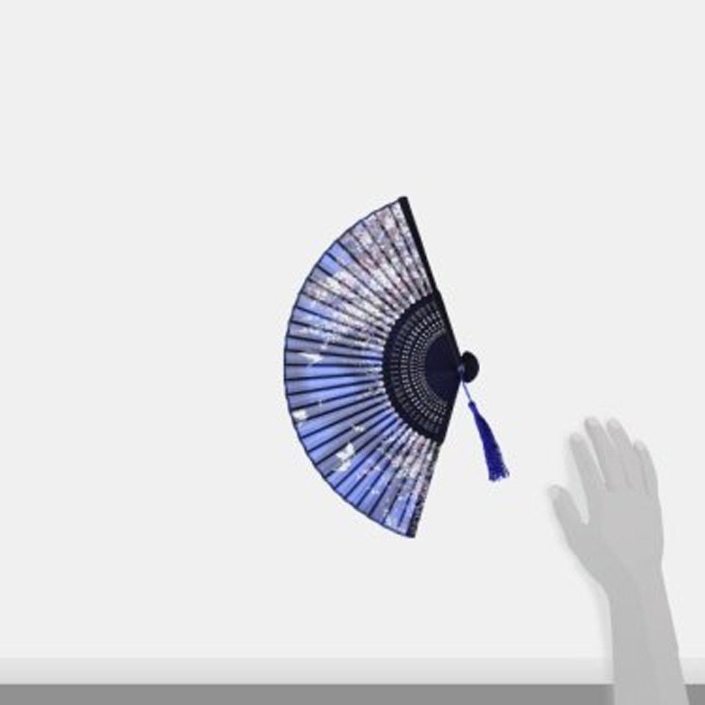 Kavolet Chinese Style Fan Pattern Folding Dance Wedding Party Lace Silk Folding Hand Held Flower Fan Girl Women Photo Prop Tool