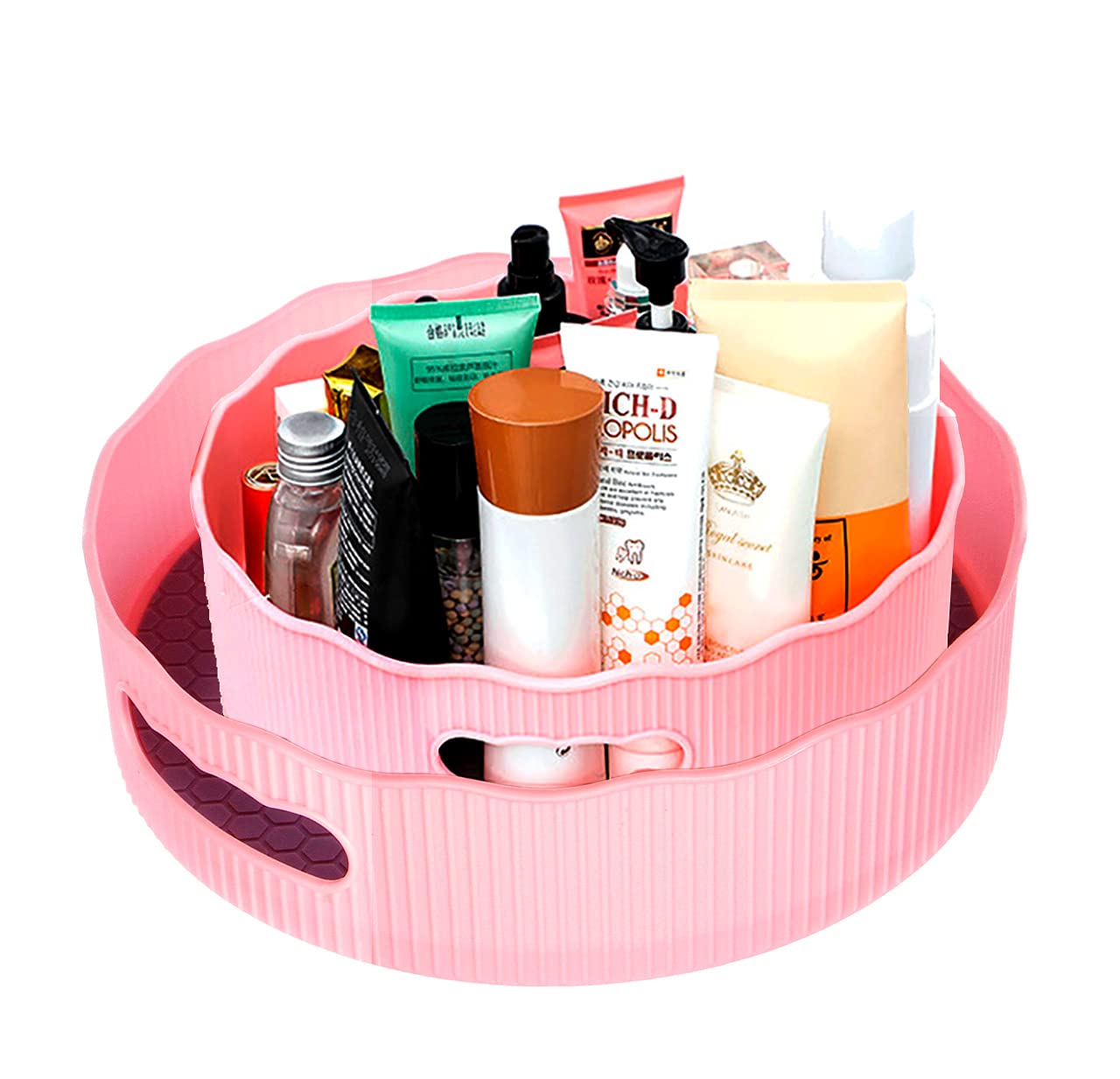 Lazy Susan Countertop Turntable. Kitchen Pantry Cabinet Rotating Organizer. Spice Storage Rack. Bathroom Vanity Shelf Table