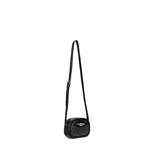 LAUREN Ralph Lauren Monogram Medium Jordynn Crossbody Bag Gunmetal/Black One Size