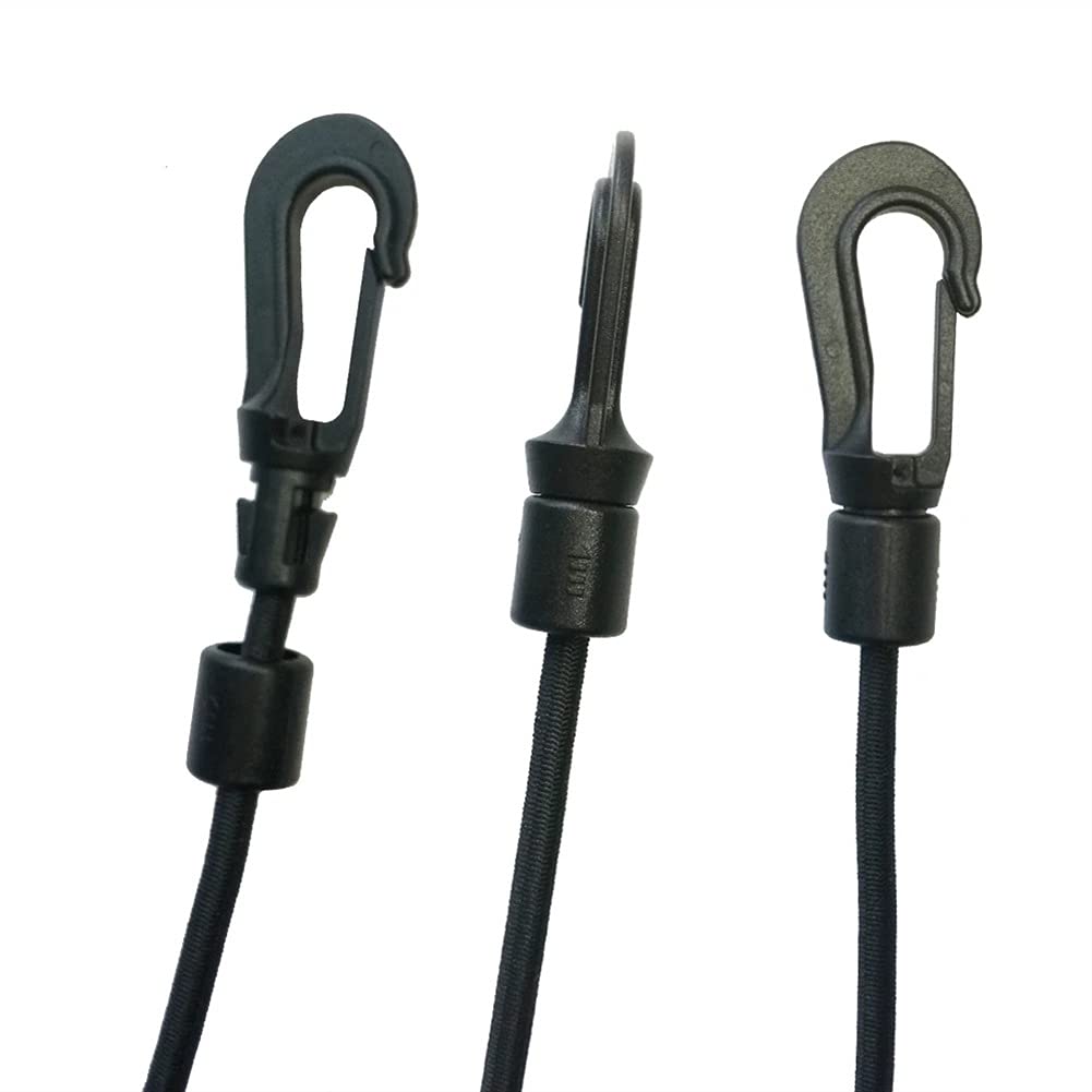 LMMDDP 5MM 8MM 20PCS Bungee Shock Cord Quick Connect Hooks Hanging Ends Clip for Canoe Boat Dinghy Rib DIY Elastic Cord Rope (Size : Small)