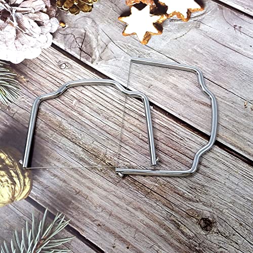 HONBAY 2PCS Stainless Steel Butter Cheese Wire Cutters Slicers Knives for Kitchen (perfect for soft cheese)