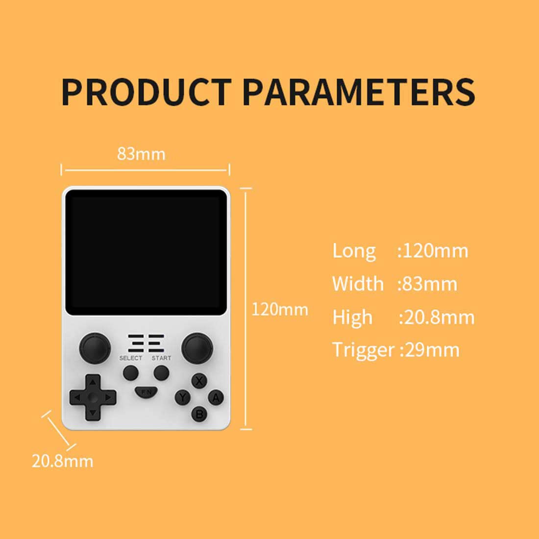 JoySeed Powkiddy RGB20S Handheld Arcade Game Console with 20000 Games, 128G 3.5 Inch Retro Portable Game Console - White (KXF25IB11D46Y8R7D)