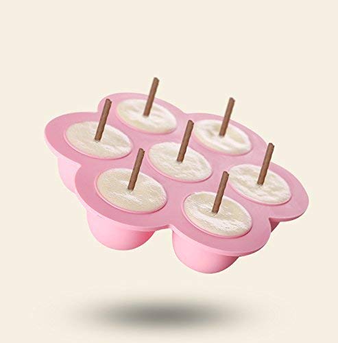 Jelacy 2 Pack Silicone Egg Bites Mold Accessories-Fits Instant Pot 5,6,8 qt Pressure Cooker Baby Food Freezer Tray with Lid, Pink/blue