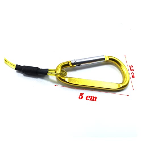 MEFESE 3pc Carabiner Anti-Lost Rope sub-Plier Control Fish Hang Buckle Rope 6 Color Strong Pull Lanyard