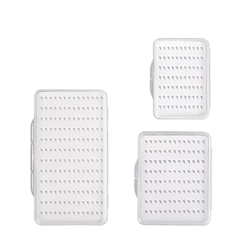 MEFESE Fly Hook Box Fly Fishing Hook Box with Foam Waterproof Durable Fishing Gear Transparent S M L Size Fishing Tackle Box