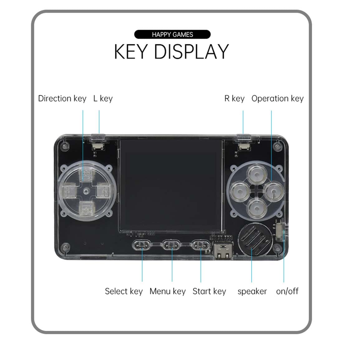 LETOY Powkiddy TRIMUI A66 Mini Handheld Game Console Built-in 15000 Games, 2-Inch Screen 32G Retro Arcade Gaming Console, ARM628 Processor, 600 mAh Battery, Support 10+ Emulators