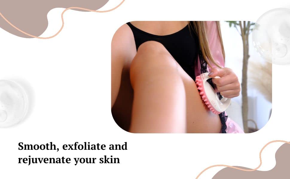 LOLA Beauty Care Silicone Anti Cellulite Massager, Body Shower Scrubber, Cellulite Remover, Body Massager - Exfoliate, Remove Cellulite, Distribute Fat Deposits, Improve Circulation