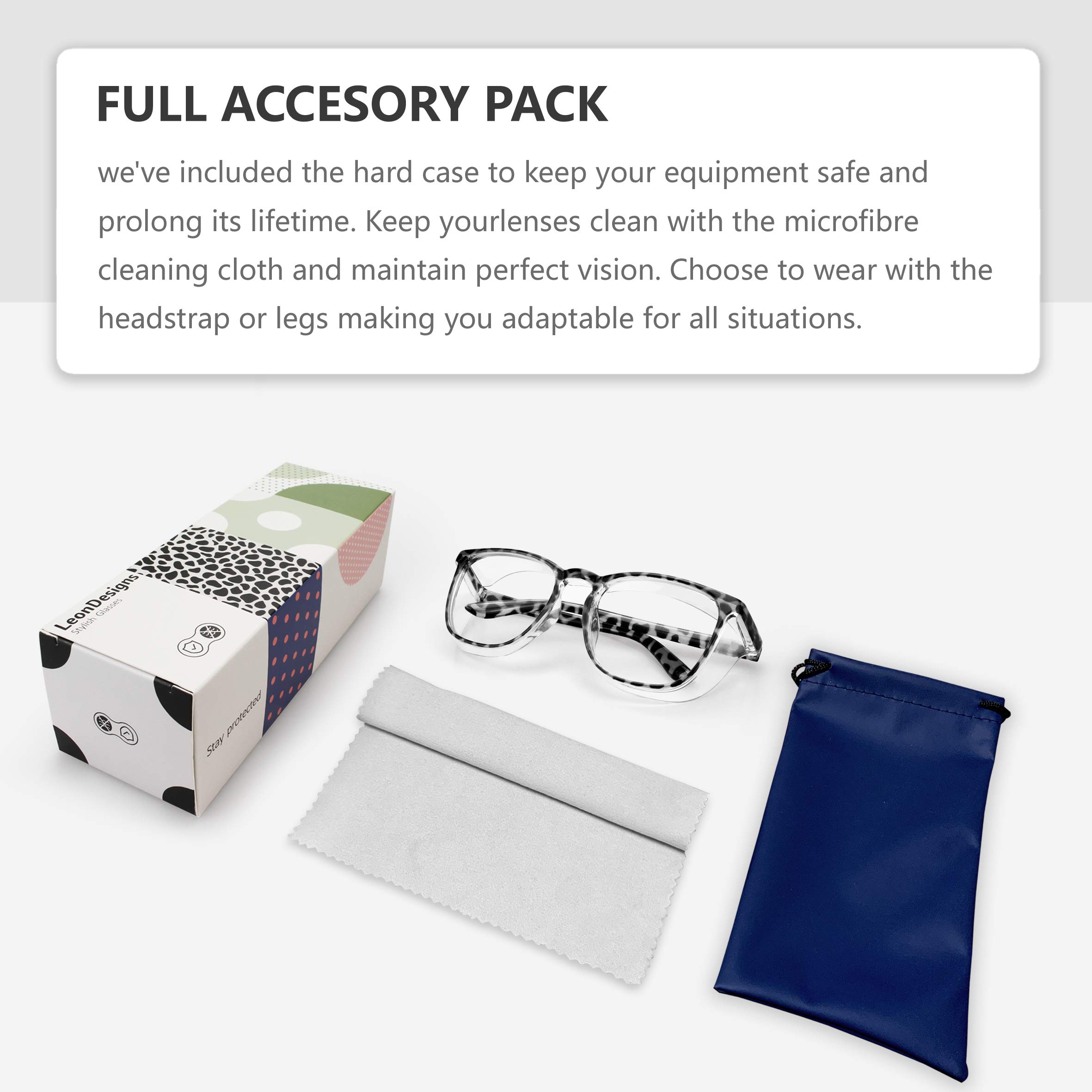LeonDesigns Safety Glasses Anti-Fog Goggles Z87.1 Blue Light Blocking Anti-Dust UV Protection Glasses For Men Women