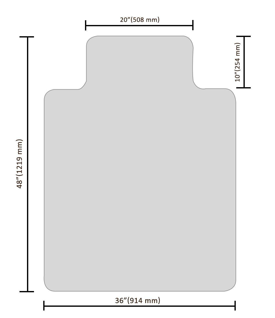 HOMEK Office Chair Mat for Hardwood Floor, 48βx 36β Clear Floor Protector Mat for Office Chair, Vinyl Desk Chair Mat for Hard Floors, Easy Glide for Chairs