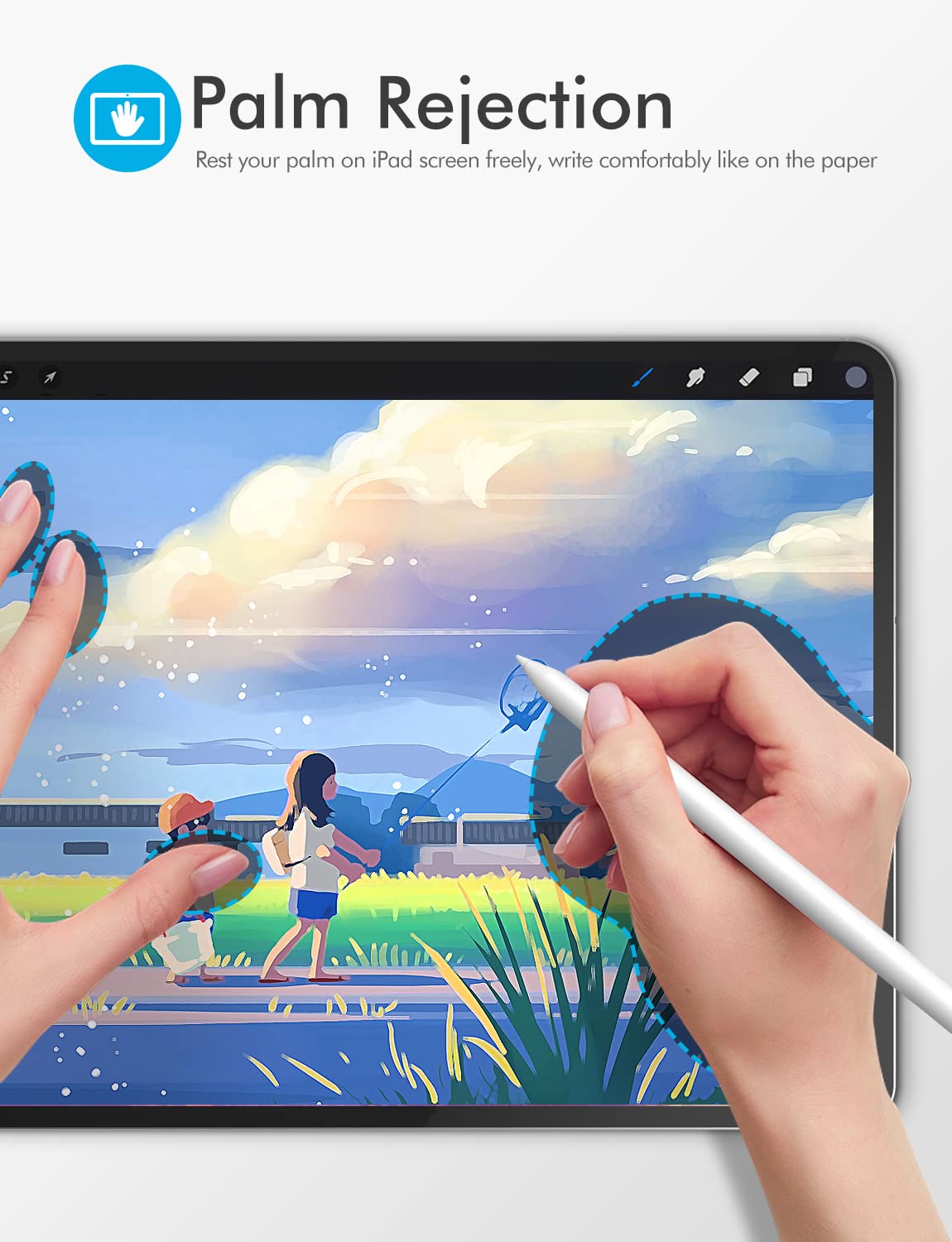 Magnetic iPad Pencil 2nd Generation - Wireless Charging Stylus, Same as Pencil 2nd Generation,Work for iPad Pro 12.9 Inch 3/4/5/6, iPad Pro 11 Inch 1/2/3/4, iPad Air 4/5th Gen, iPad Mini 6th Gen