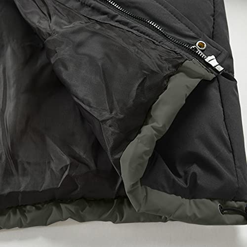 JINLILE Men's Turtle Neck Soft Comfy Tank Tops Basic Pleated Top Ribbed Cuffs Round Neck Warm Hoodie Sweatshirt Black