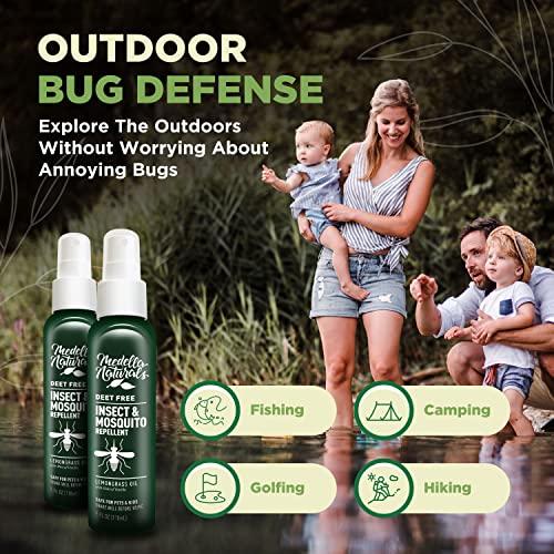 Medella Naturals Insect & Mosquito Repellent, DEET-Free All-Natural Formula, Kid and Pet Friendly, Made in the USA, 4 Ounce Spray Bottle
