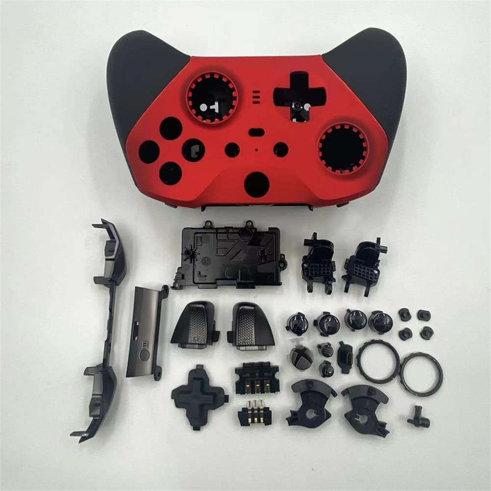 Hzjunsi Replacement Housing Shell Case Cover Kit Compatible with Xbox Elite Wireless Controller Series 2 Core (Red Limited Edition)