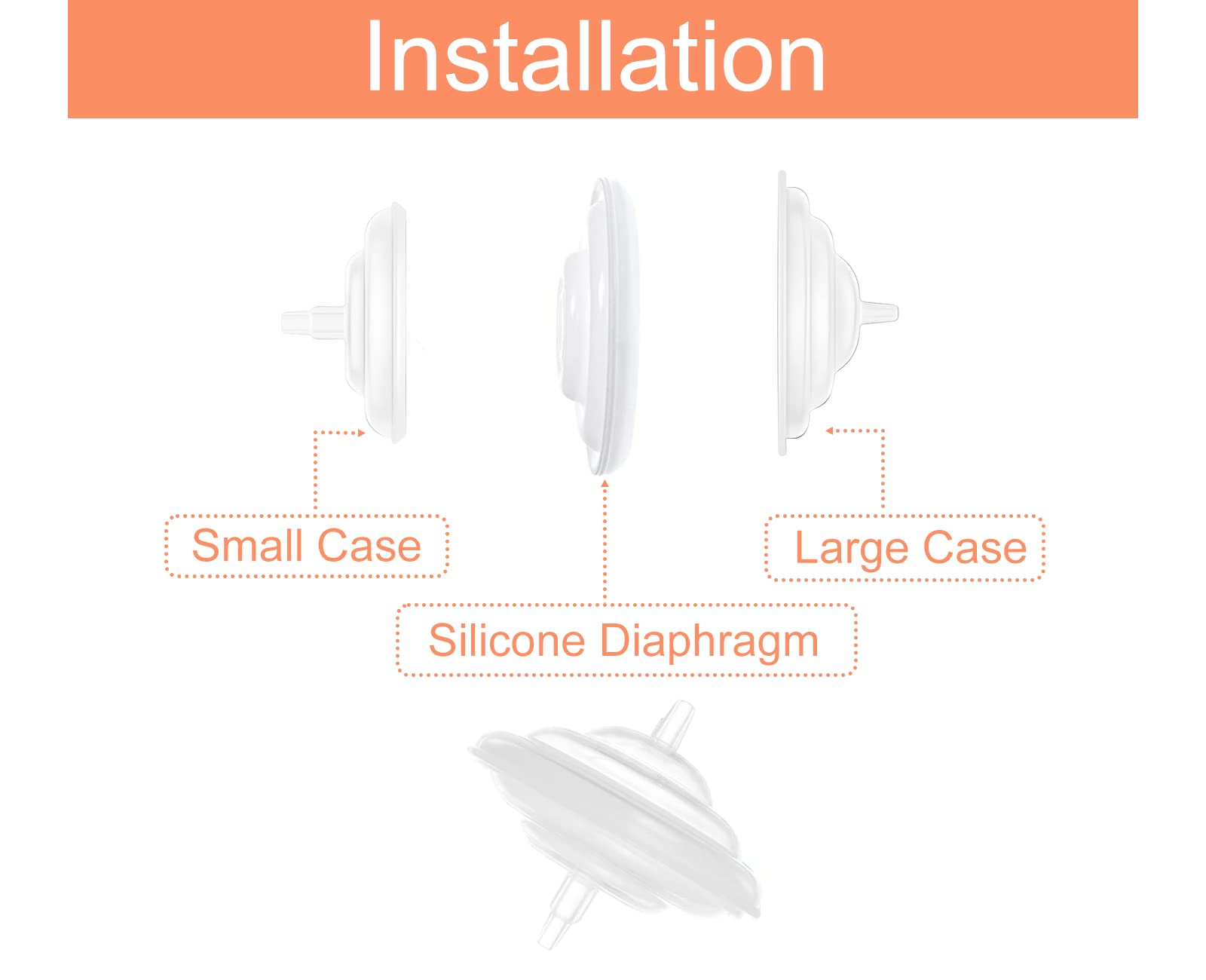 Loveishere Replacement Silicone Membrane 2pcs Silicone Diaphragm, Compatible with MomcozyS9|S10|S12/TSRETE/PADRAM/LoveOfLive/OMFMF Breast Pump. Replace momcozy Pump Parts/Accessories.