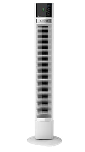 Lasko Xtra Air Oscillating Tower Fan, 4 Speeds, Nighttime Setting, Timer and Remote Control, 48", Silver, T48337, Large