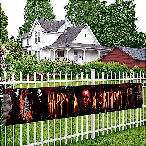 Horror Movie Character Banner Party Decorations - Have A Killer Party Decoration Banner Thriller Killer Role Halloween Decorations