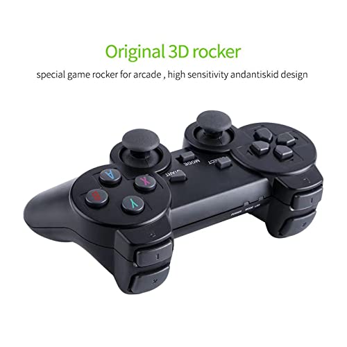 LEDFON Retro Game Double Wireless Controller Video Game Boy Plug and Play Game Console 2.4G Game Stick 4K 10000 Games 64GB 32GB Retro Games for PS1/GBA (Color : 64g Have Box, Size : 1)