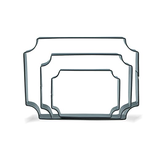 Keewah Rectangle Plaque Cookie Cutter Set - 5ā,4ā,3ā - 3 Piece - Stainless Steel