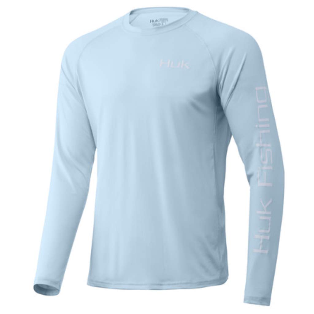 Huk Men's Americana Flag Pursuit | Long Sleeve Performance Fishing Shirt with +30 UPF Sun Protection