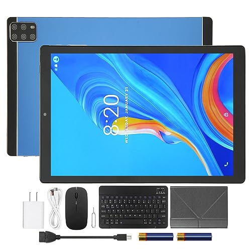 Honio Tablet, 6GB 128GB US Plug 100β240V 5GWiFi 1960x1080 2-in-1 Study Tablet (US Plug)