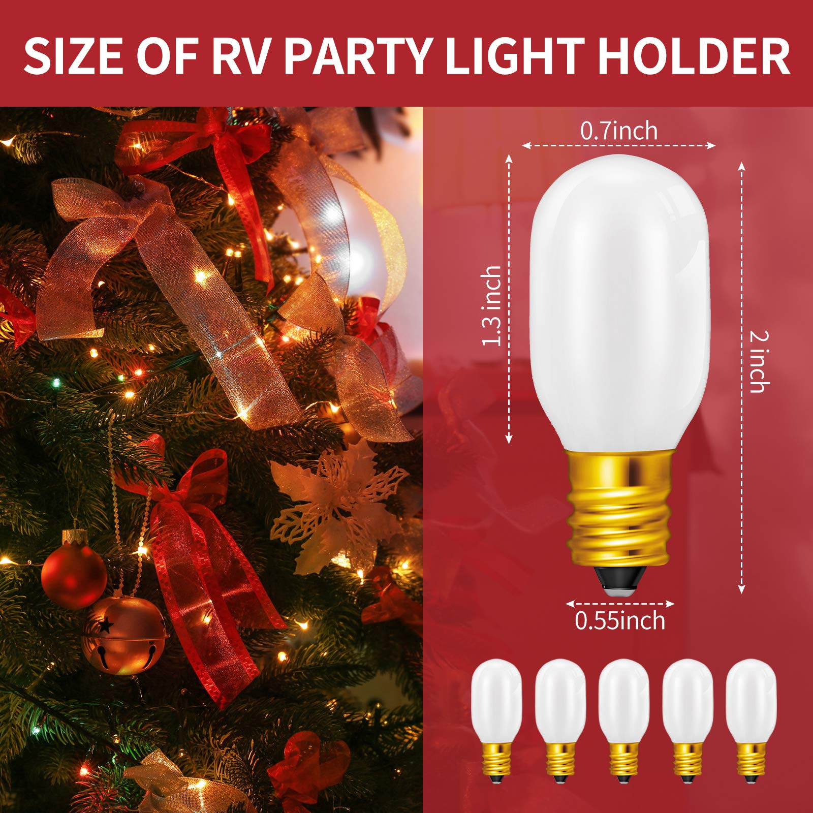 Honoson Christmas Village Light Bulbs 6 W Replacement Bulbs Accessory for Christmas House Replacement Bulbs Accessories (20 Pieces)
