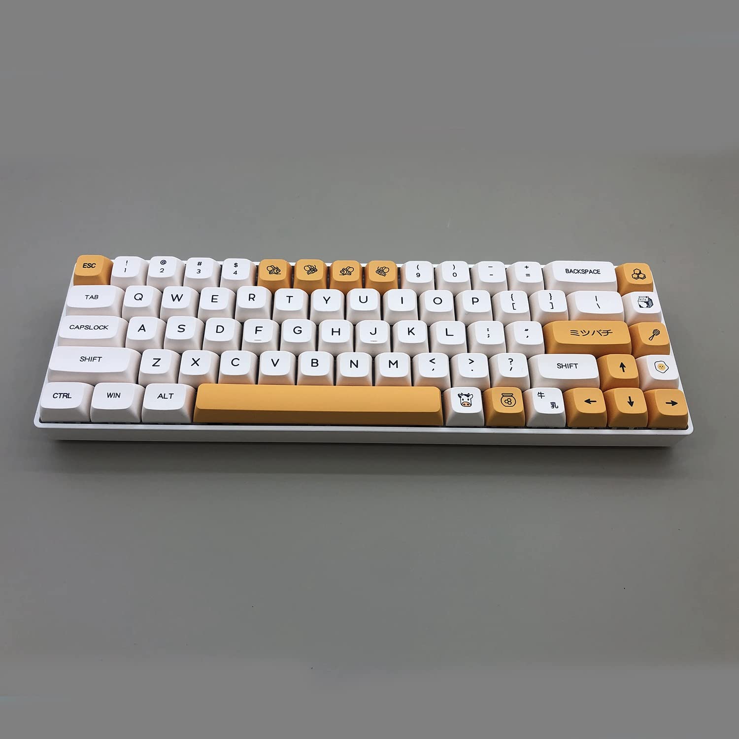 Jteyult PBT Milk Keycap XDA Highly Russian Keycap for Gaming Mechanical Keyboard for Cherry MX Switch
