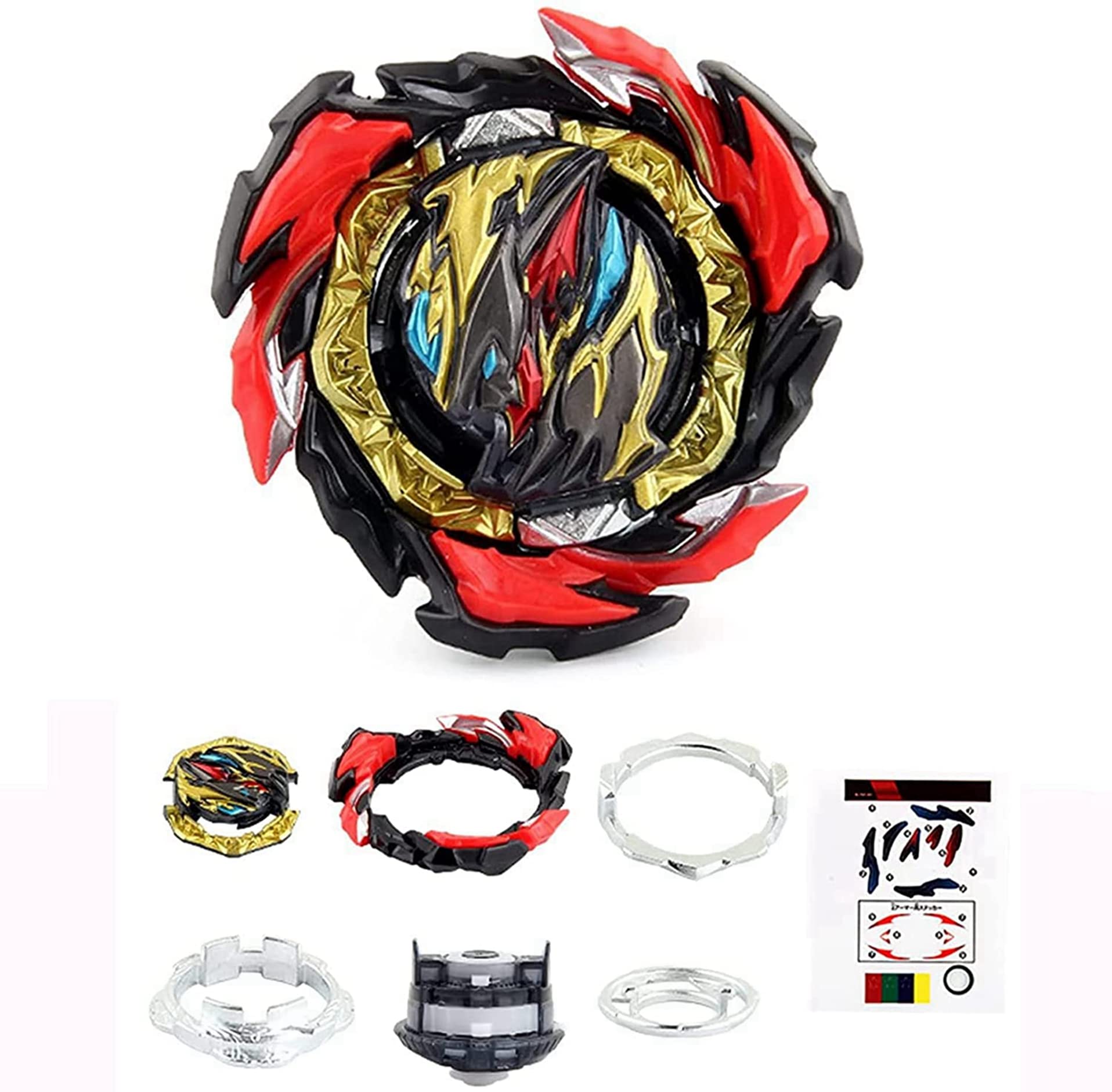 Left Right Sparking Launcher Bey Burst Evolution Battling Tops Blade Blades Lr String Launcher Grip DB B-191 Dangerous Belial All Might-2 Dynamite Battle Starter Set Gaming Toy Gifts for Boys