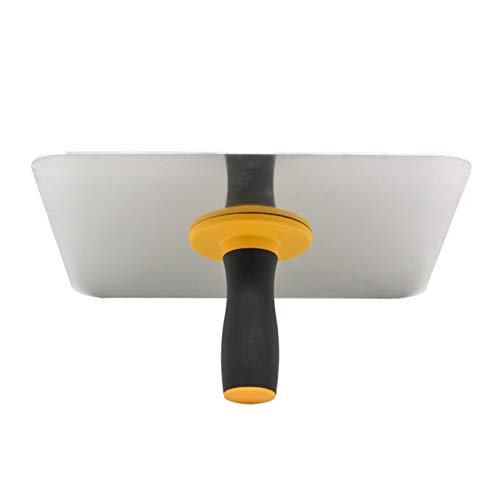 LKEREJOL Aluminium Plaster Mortar Board with Handle, Aluminium Plastering Hawk with Soft Grip Handle, Plaster Mortar Board Holder Finishing Plastering Tool for Cement, Mortar, Drywall (11.8"x11.8")