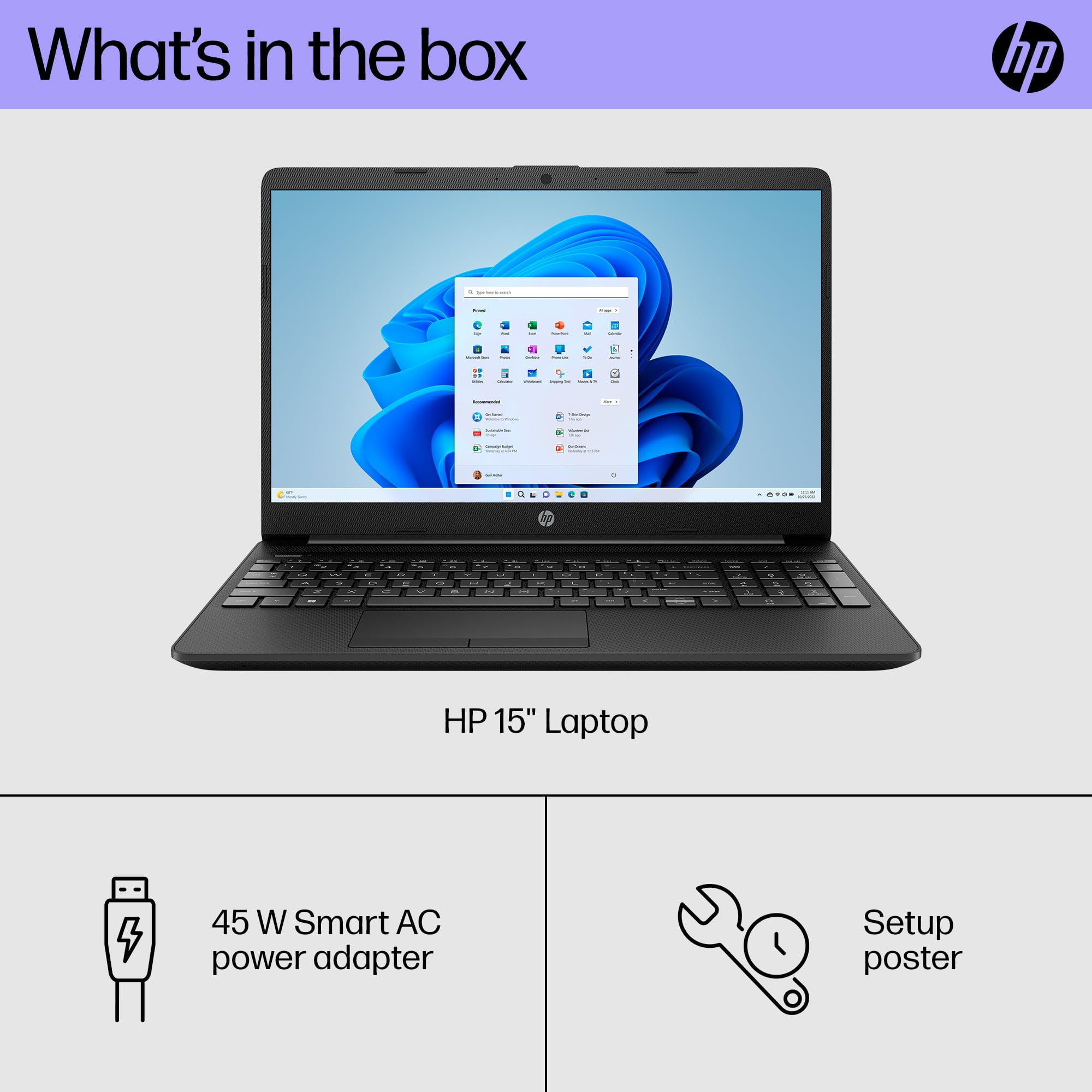HP 2023 Newest Laptop, 15.6" Micro-Edge HD Display, Intel Pentium Silver Processor (4-core), 8GB RAM, 256GB SSD, Wi-Fi, Bluetooth, HDMI, Numeric Keypad, Windows 11 Home in S Mode