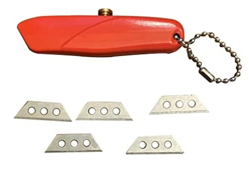 Mini Keychain Knife Box Cutter for Keyring β Small 3 Inch Utility Knife with 5 Extra Blades β Great Package Opener