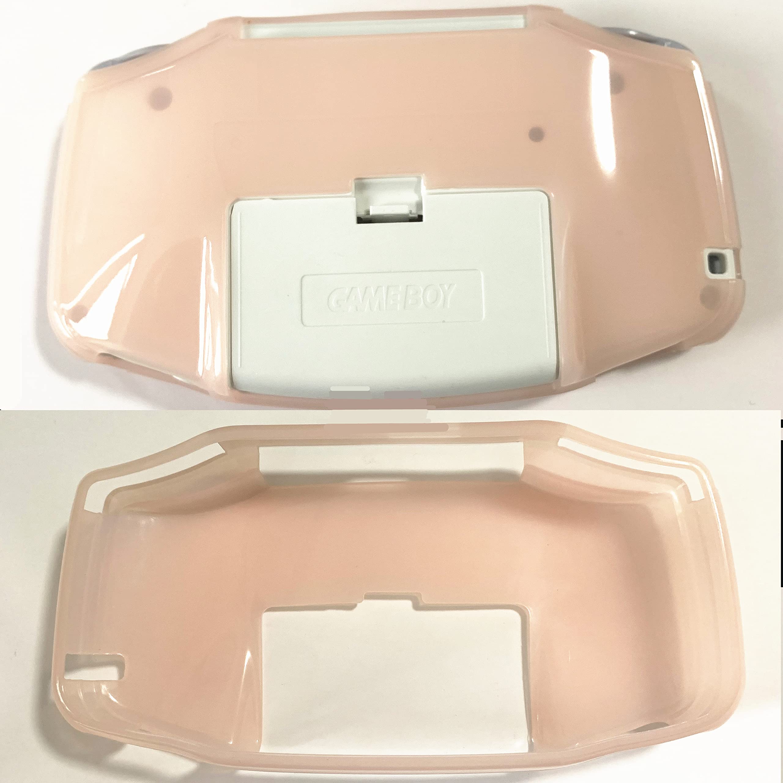JMXLDS TPU Soft Silicone Case Crystal Clear Shell Protective Case Cover Spare Parts for GBA Gameboy Advance Transparent Pink