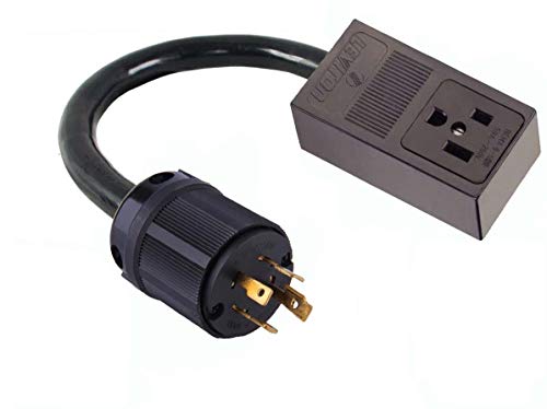L14-30P Generator Twist Lock Male 4-Pin Plug To 6-50R Welder 3-Prong Female Socket Receptacle Outlet Electric Power Cord Cable Miller Lincoln Hobart Adapter/Converter NEMA FX371