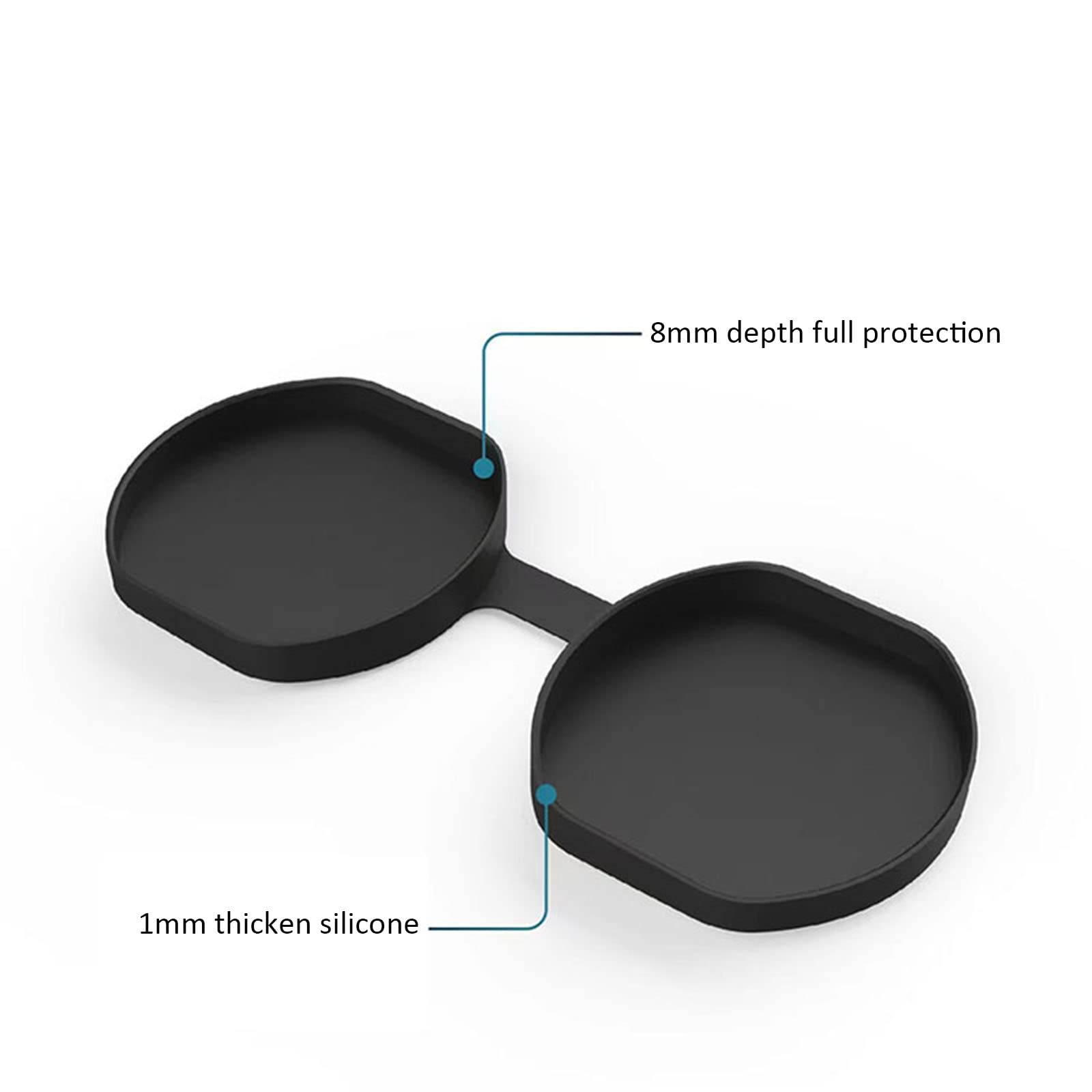 LICHIFIT VR Glasses Silicone Lens Cap Protection Cover for PS VR2 Thickened Dust-Proof Protective Rubber Case Protector for PSVR2