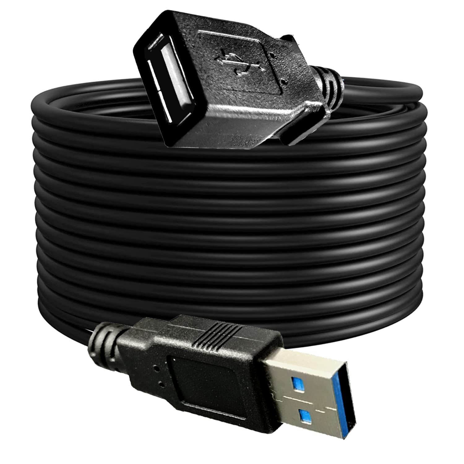 Long USB 2.0 Extension Cable 50FT,USB Male to Female Long Cable Extension Cord Data Transfer Extender USB Cable, USB Connector for USB Flash Drive/Hard Drive