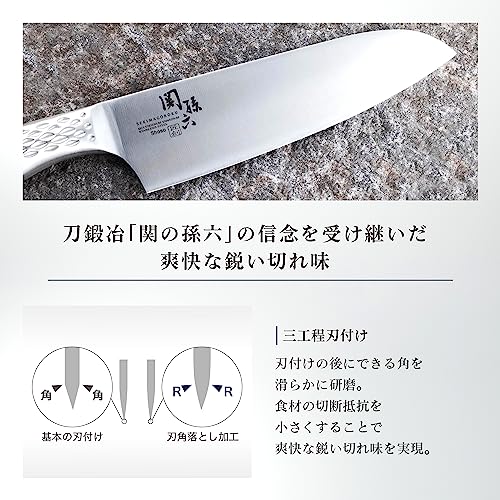kaigroup A Shell Seal Seki Magoroku six Kitchen Knives (Santoku Knife, 165mm) (AB-5156)