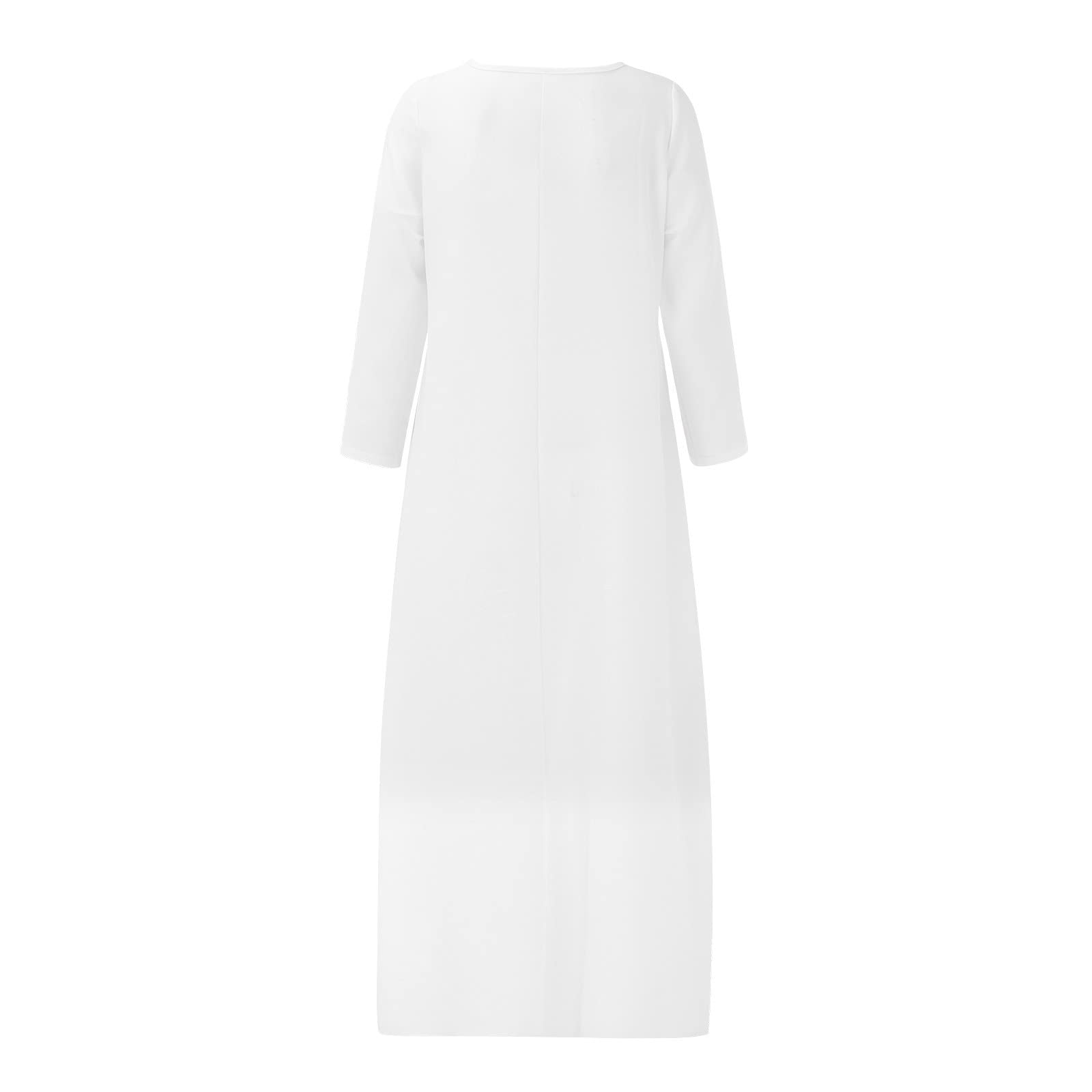 Jean Linen Dress for Women Summer 2023 Casual Long Sleeve V Neck Beach Irregular Loose Elegant Button Maxi Red
