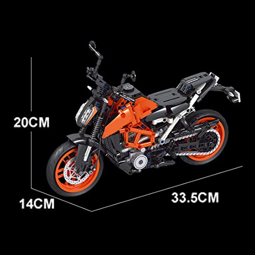 JANN Technic Motorcycle Building Kit, Road Motorcycle Collectible Model Construction Toys Compatible with Lego, Creative Gift for Kids and Adults (718 Pieces)