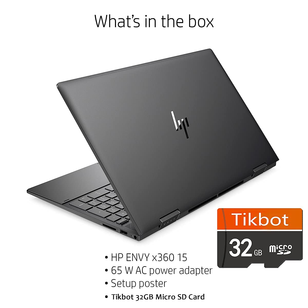 HP Envy x360 15.6 Touchscreen 2-in-1 FHD IPS Laptop, AMD Ryzen 7 5700U, Webcam, Backlit KB, Fingerprint, HDMI, AMD Radeon Graphics, Windows 10, 12GB RAM, 512GB PCIe SSD, Tikbot 32GB SD Card (Renewed)