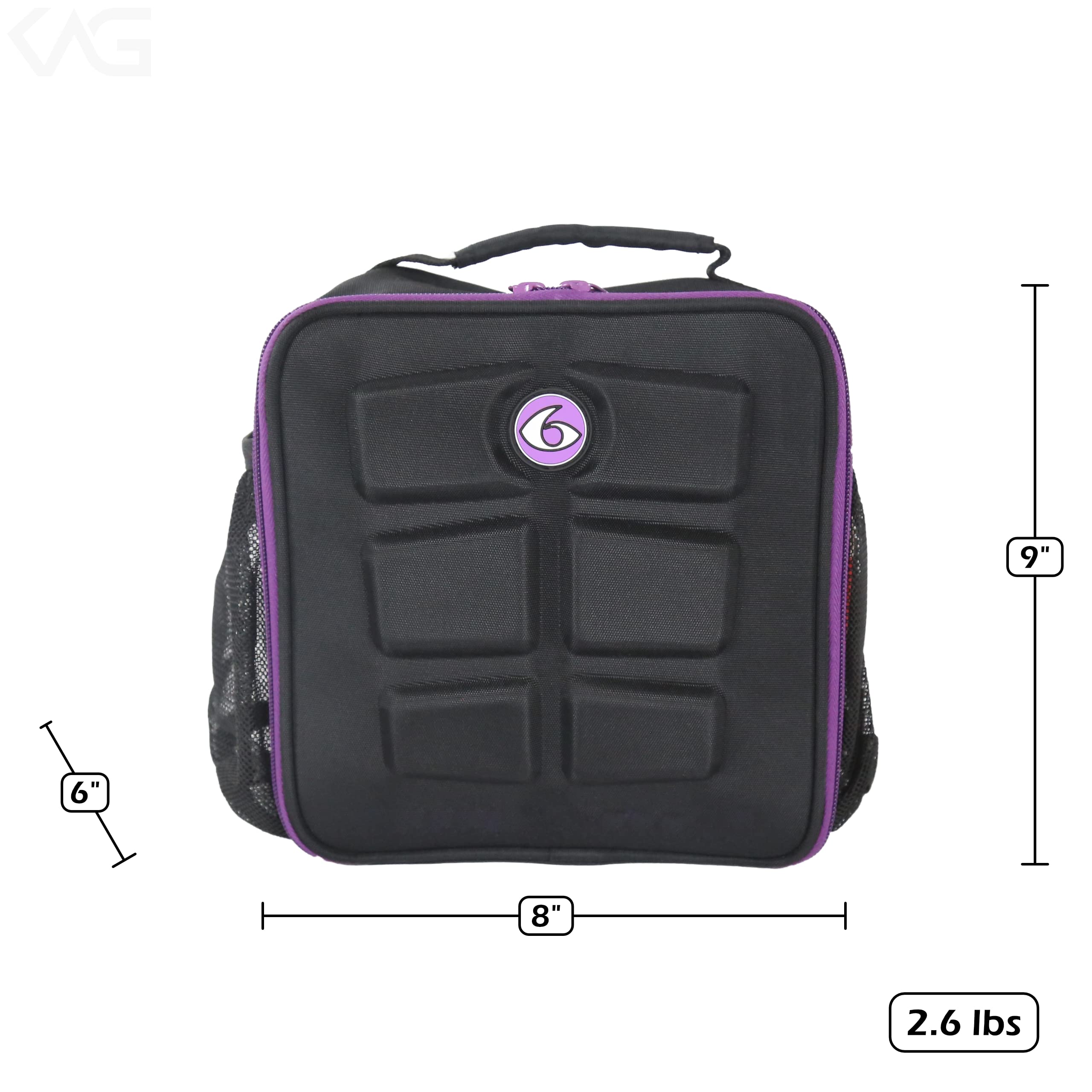 Innovator Cube 20oz Model, Meal Prep Lunch Bag with 3 BPA-Free, Reusable, Microwavable, Freezer Safe, Portion-Controlled Containers, Lunch Box with Storage Pockets