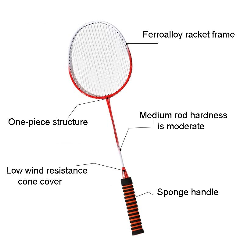 JHHDP 2pcs Professional Badminton Rackets Set Double Badminton Racquet Titanium Alloy Lightest Playing Badminton Whole