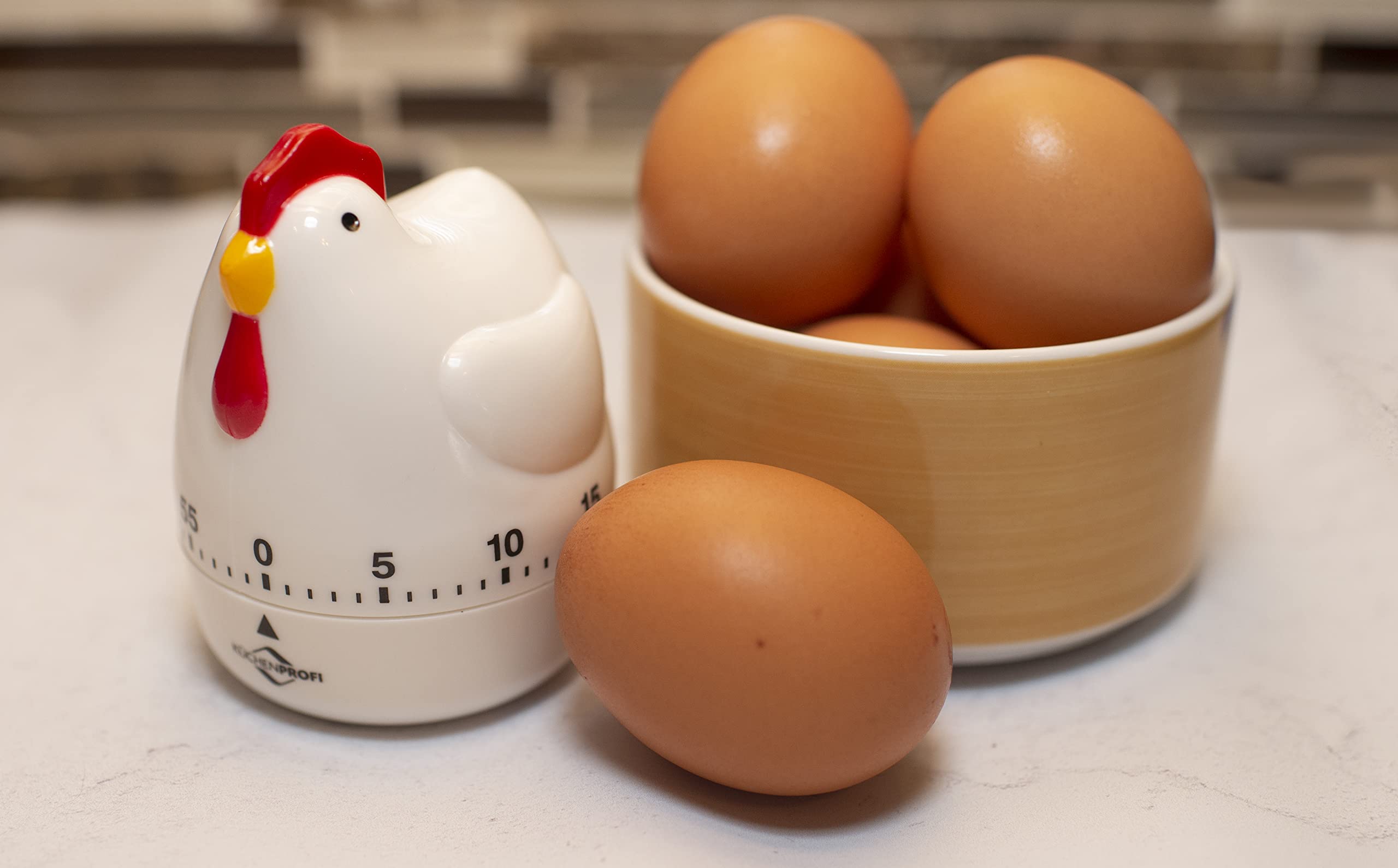 Küchenprofi Henriette Hen Manual 59 Minute Timer, 3.5 Inches, White
