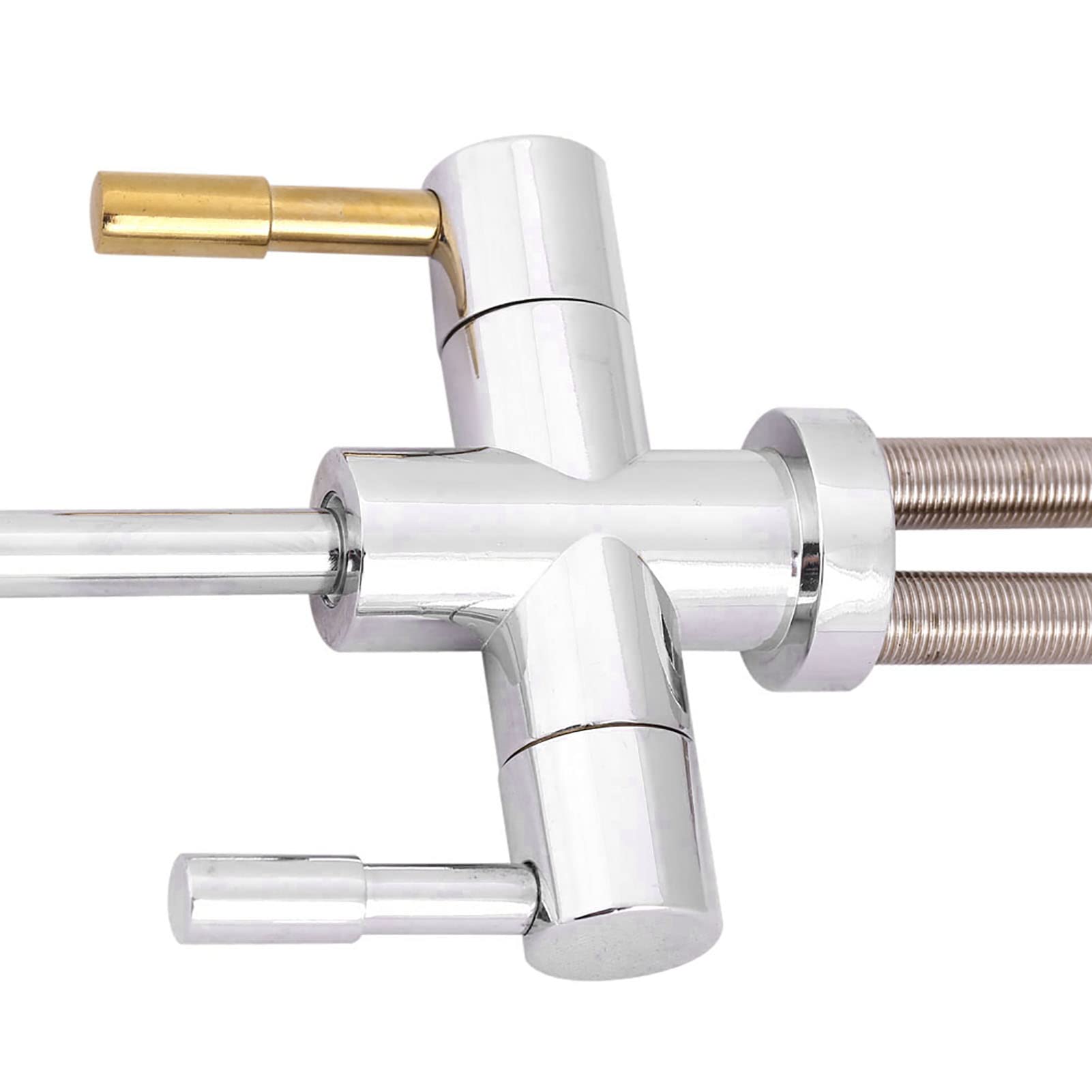 HOT Cold Double Holes Faucet Tap,plplaaoo Drinking Water Faucet,1/4inch Double Holes Sink Faucet Tap Chrome Reverse Osmosis RO Drinking Water Filter Fits All Under Counter Water Filter Systems.,