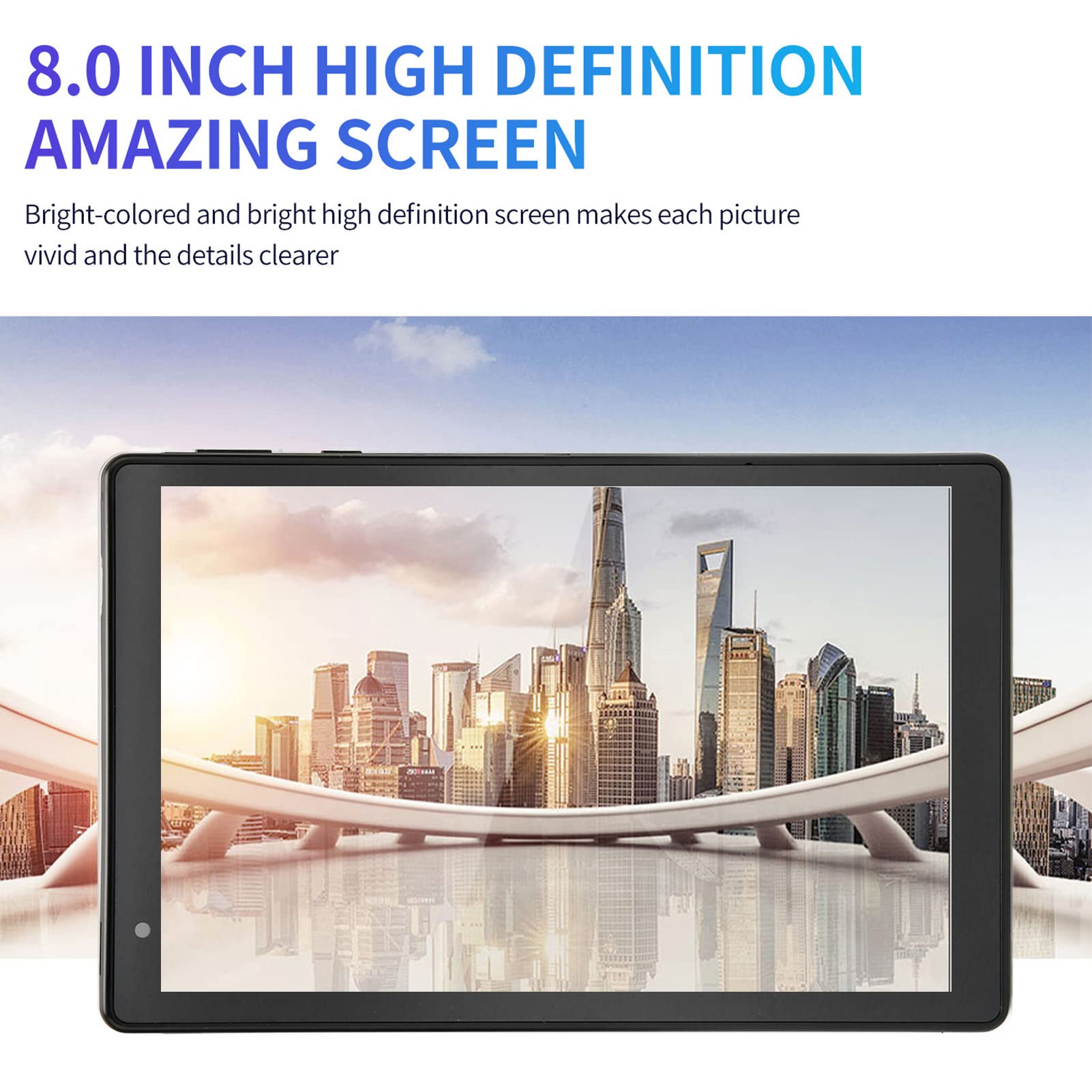 KOSDFOGE 8-inch Kids Tablet with Android 10, 2GB RAM, 32GB Storage, 128GB Expandable Memory, Dual SIM Dual Standby, Dual Camera, and 4500mAh Lithium Battery(Green)
