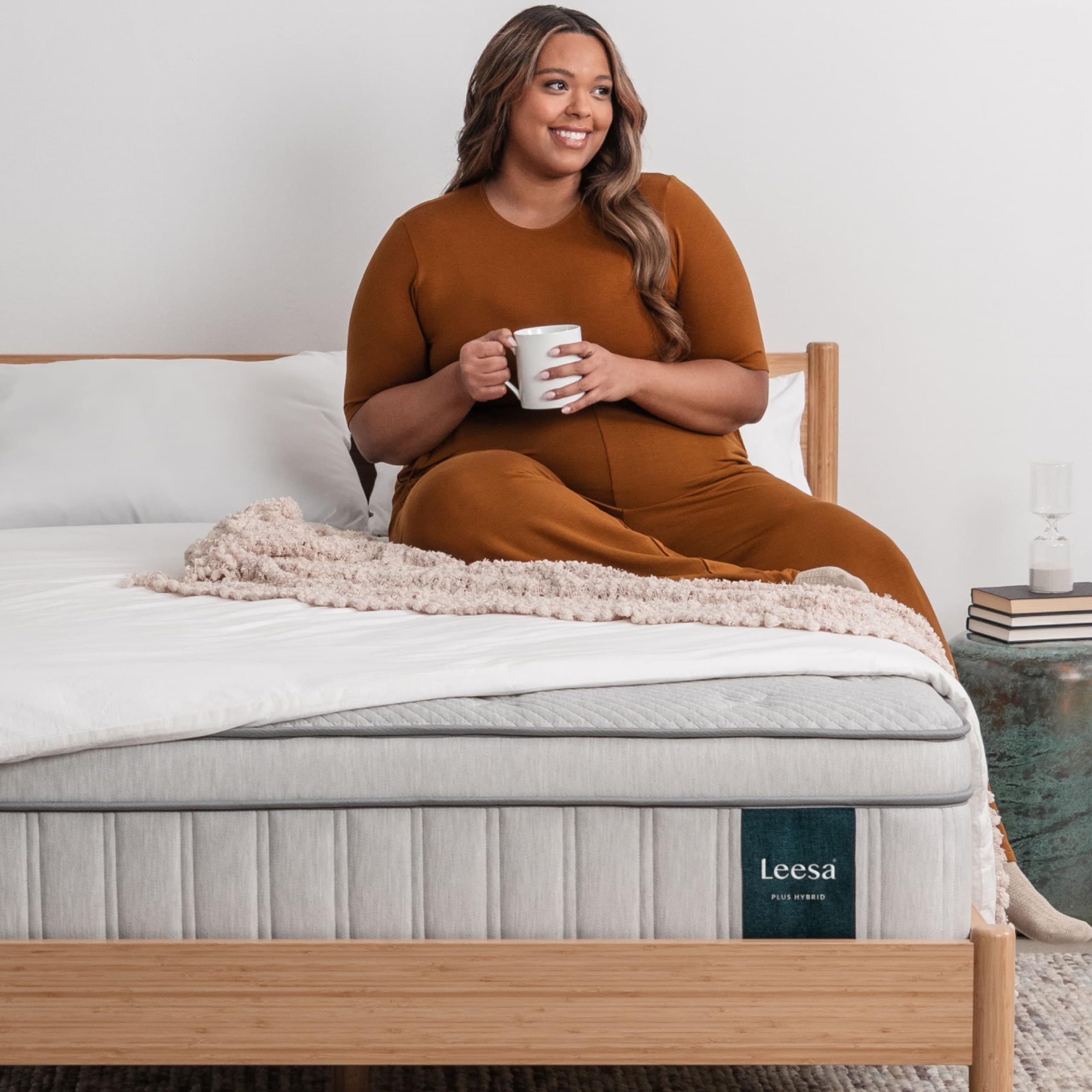 Leesa King Size Plus Hybrid Mattress, Medium Firm Firmness, Engineered for Plus Sized Sleepers, 13", CertiPUR-US Certified, 100-Night Trial